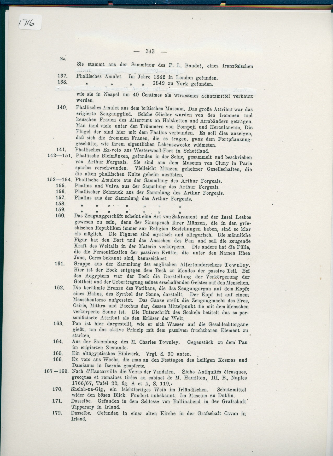 R/15/1716 - table of images continued - Museum of Witchcraft and Magic