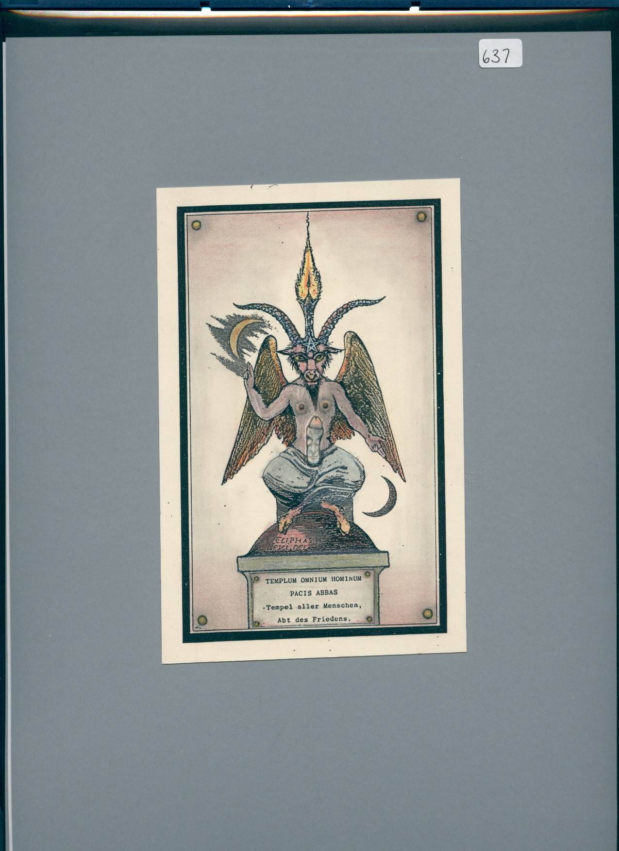 R/4/637 - drawing of Baphomet - Museum of Witchcraft and Magic