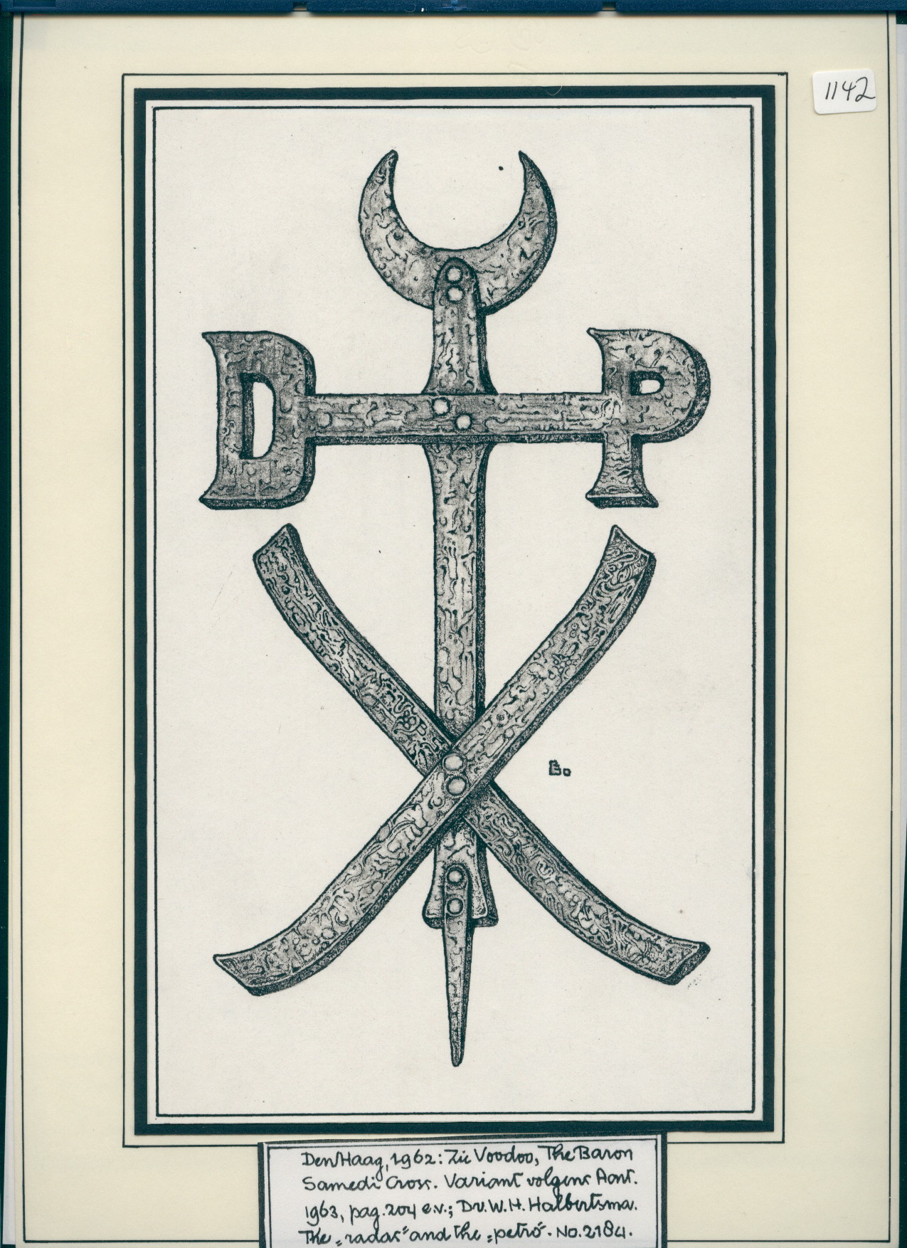 R/8/1142 - print of 'Baron Samedi-cross'; and notes - Museum of ...