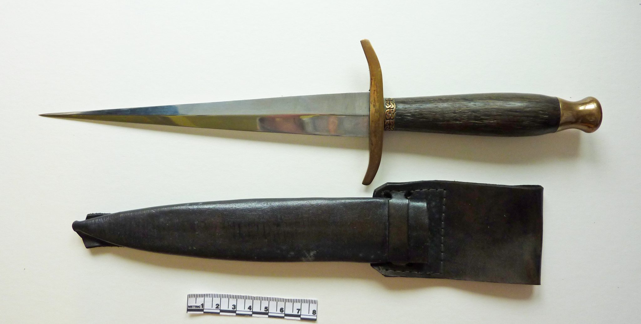 2134 - Athame: Knife with bog oak handle and brass pommel - Museum of ...