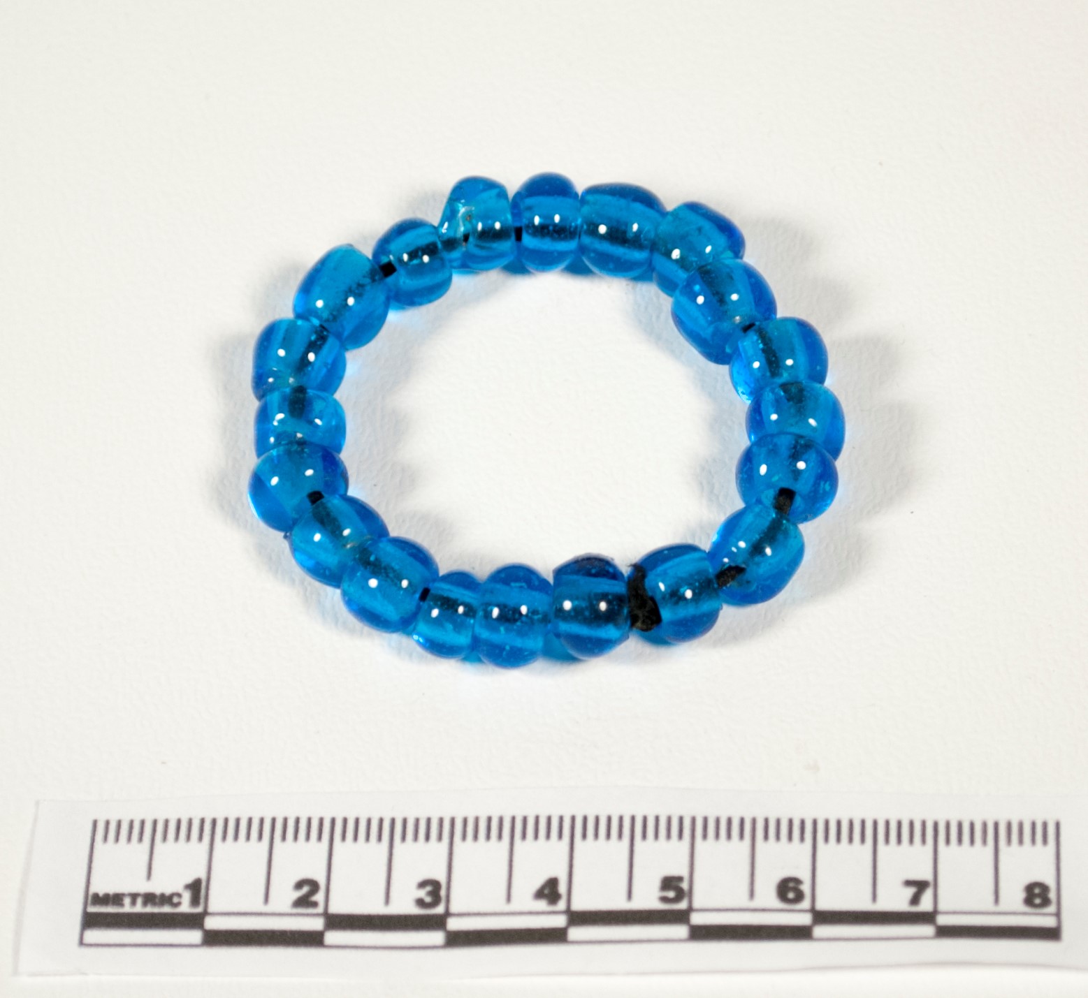 2251 - String of blue glass beads - Museum of Witchcraft and Magic