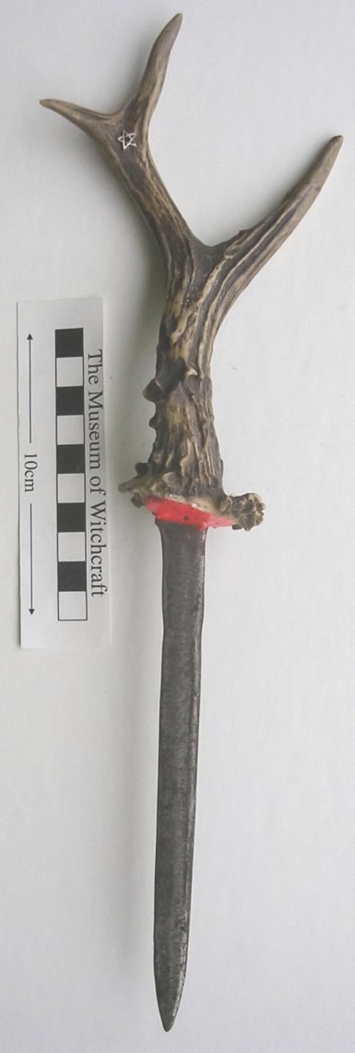 2607 - Knife: Athame with antler handle - Museum of Witchcraft and Magic
