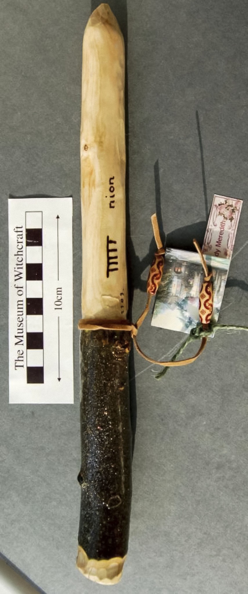 2703 - Athame: Magical knife ash wood - Museum of Witchcraft and Magic