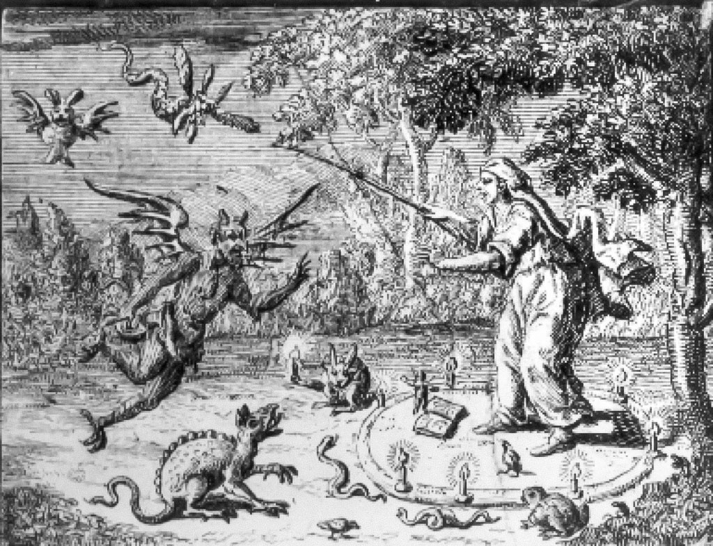 595 - Picture - witch in circle - Museum of Witchcraft and Magic