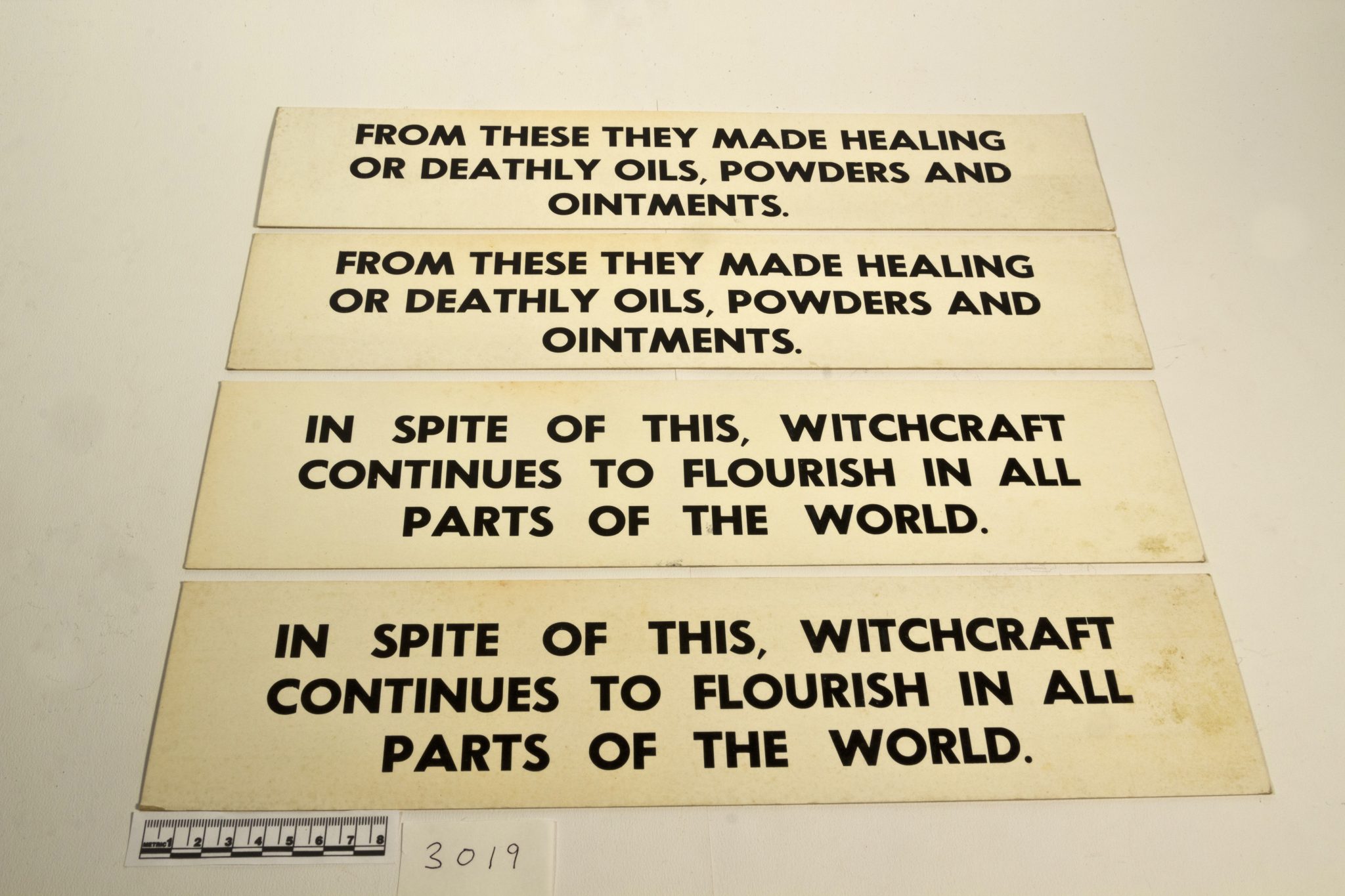 3019 - Old Museum text panels - Museum of Witchcraft and Magic