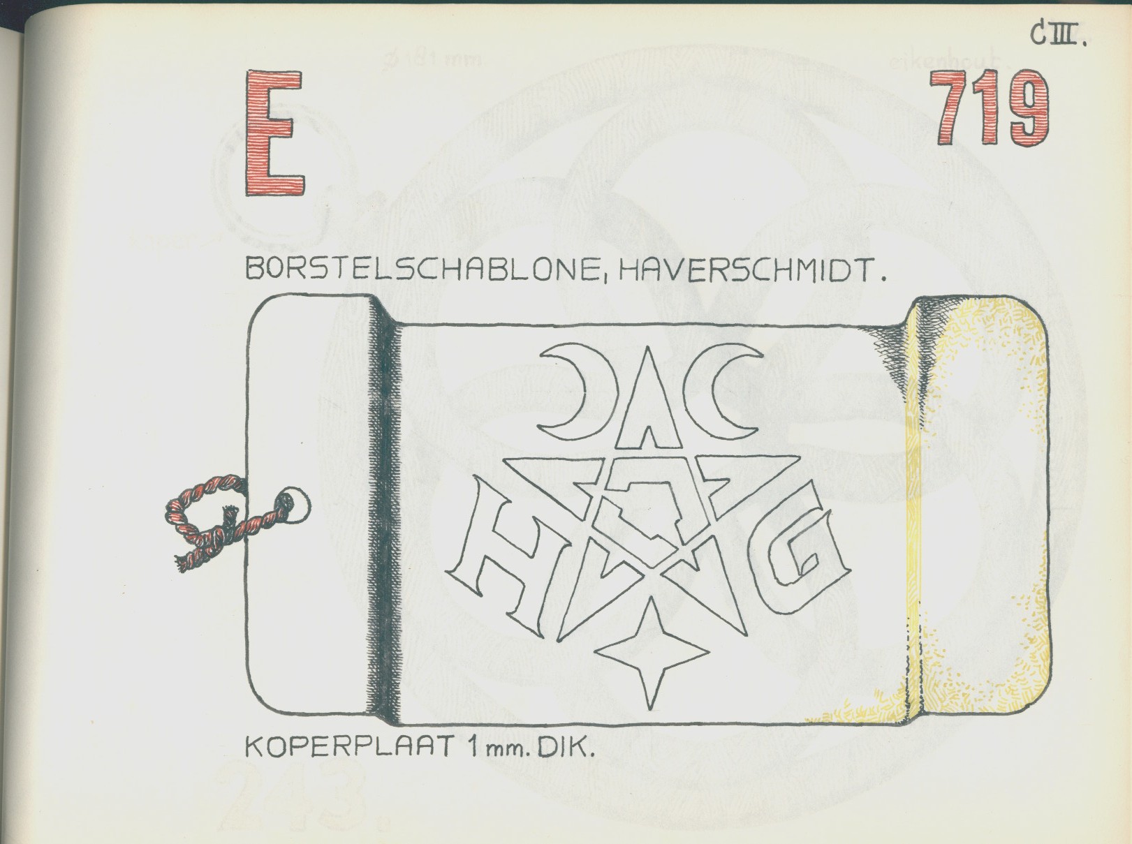R/s.G/CIII - Drawing of a stencil-plate with symbols - Museum of ...