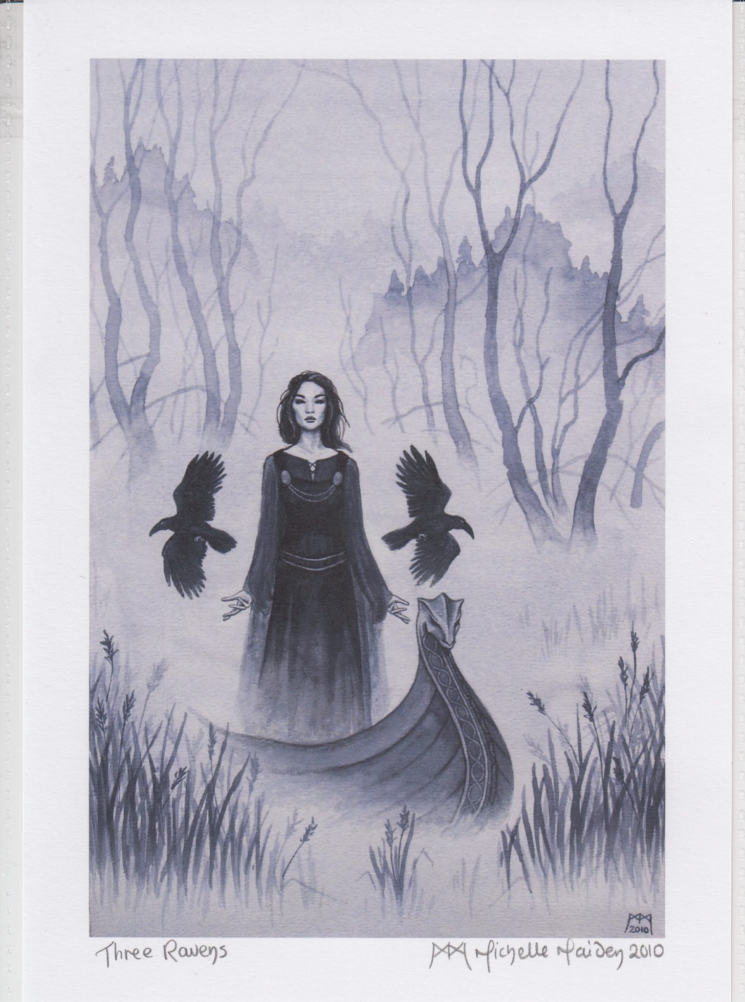 3703 - Three Ravens by Michelle Maiden - Museum of Witchcraft and Magic