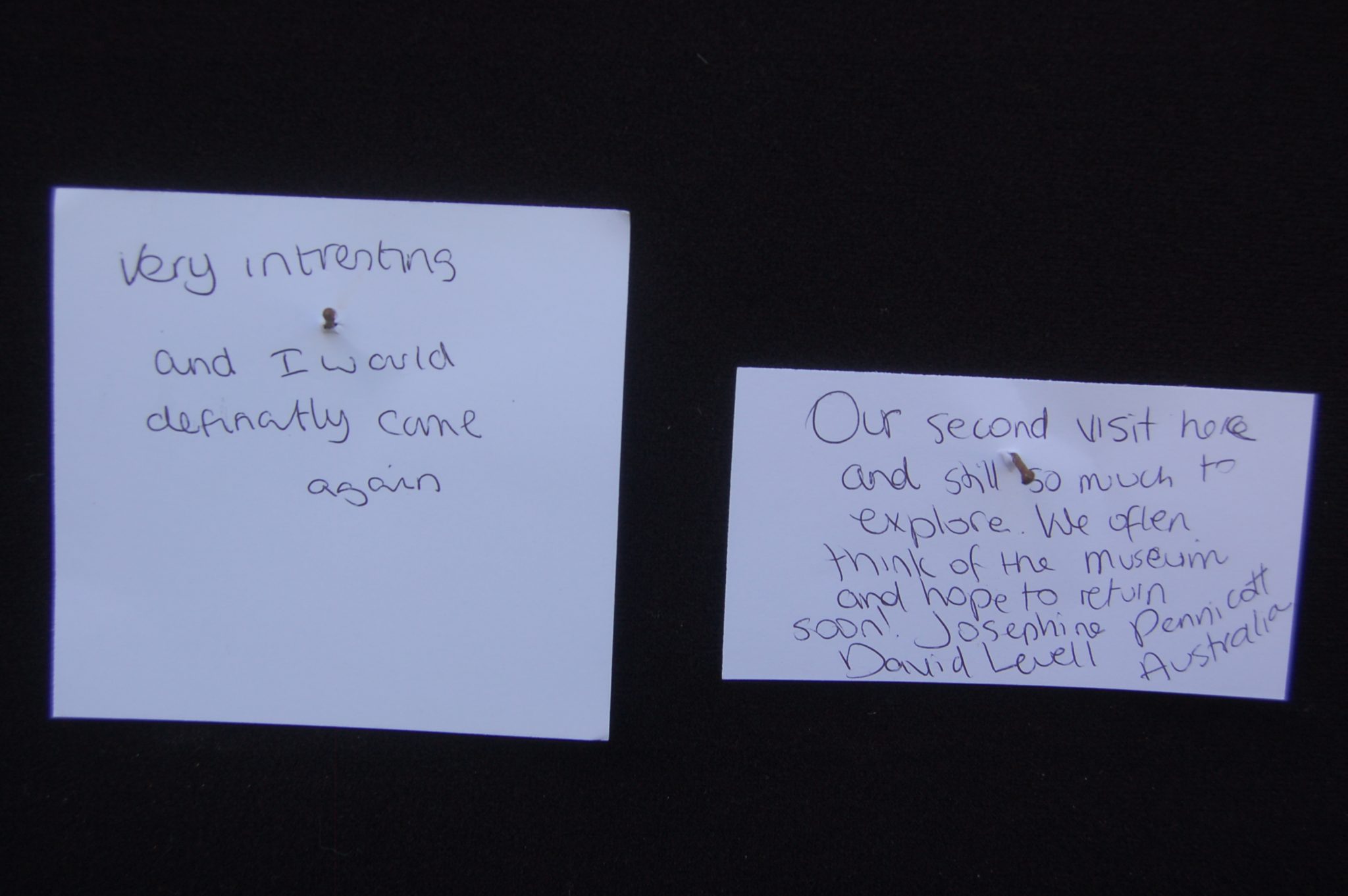 New tripadvisor window display and new visitor comments board - Museum ...