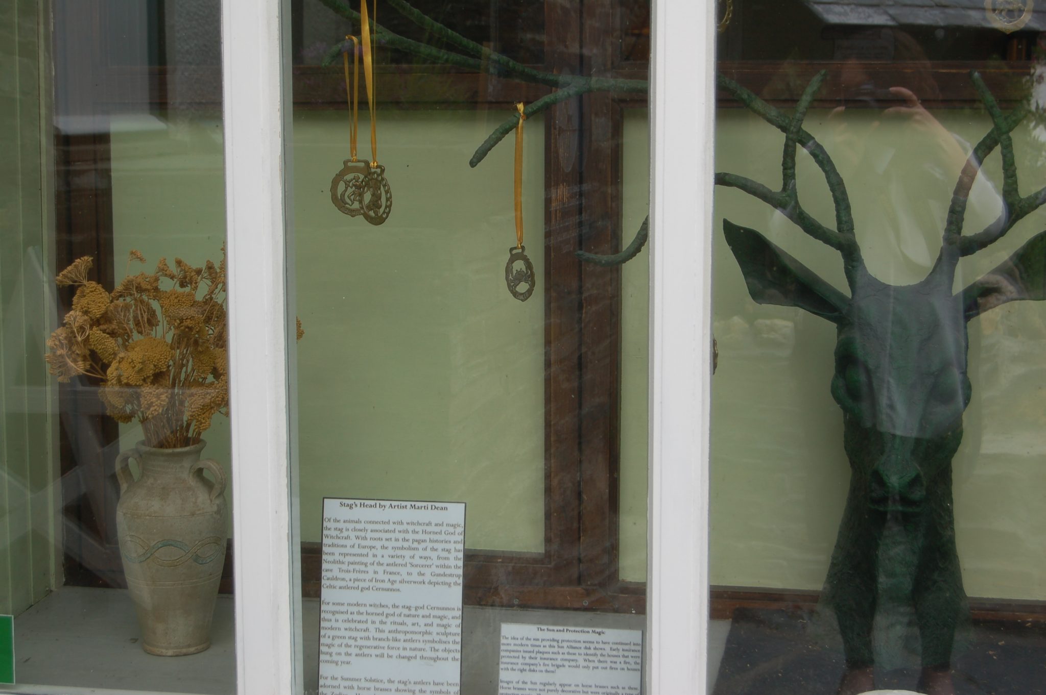 New window display for summer solstice - Museum of Witchcraft and Magic